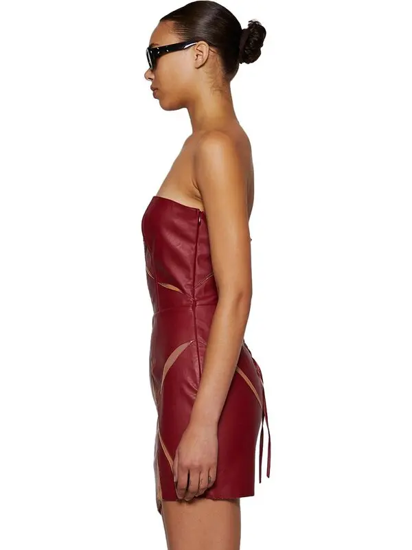 DI PETSA Cracked Mini Dress - Red