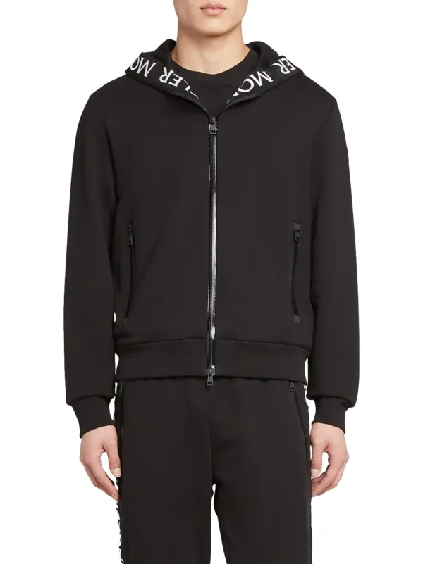 Moncler Zip-up Hoodie - Black