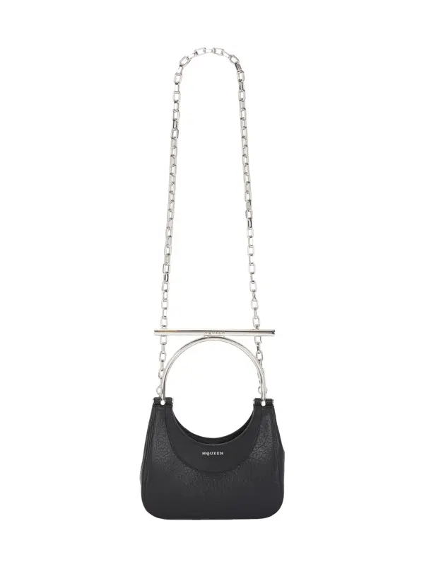 Alexander McQueen Mini T Bar Top Handle Bag - Black