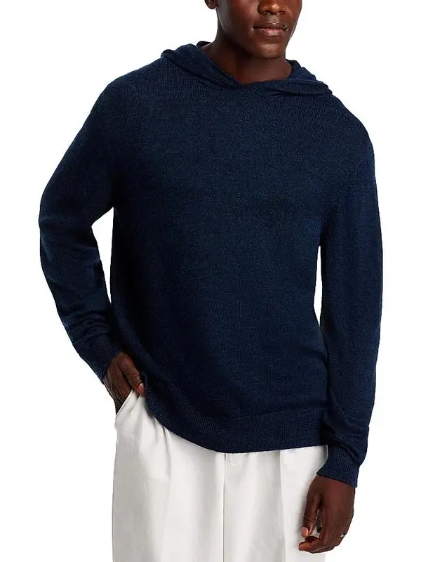 ALEX CRANE Campo Wool Sweater Hoodie - Indigo