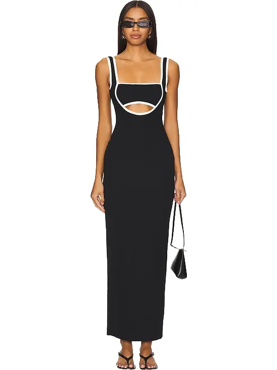 ALL THE WAYS Eliza Maxi Dress - Black & White