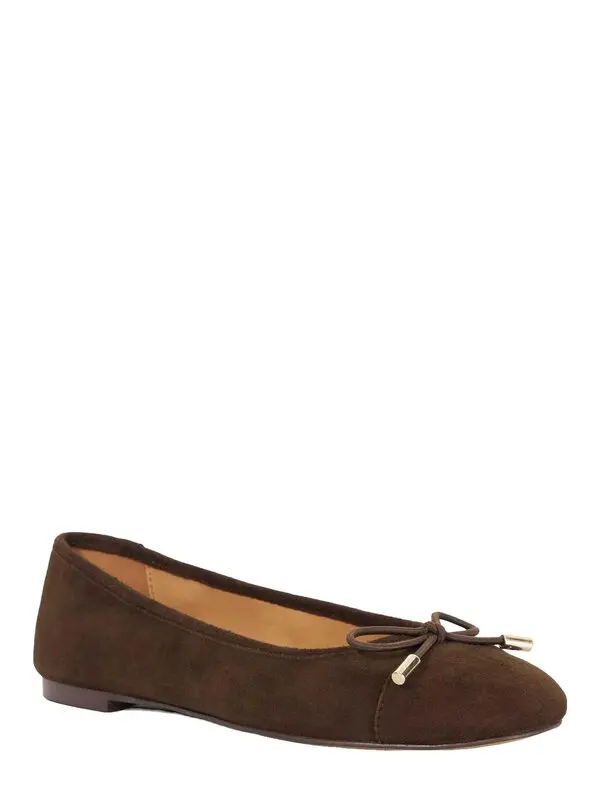 Dune London Cap Toe Ballet Flat - Brown