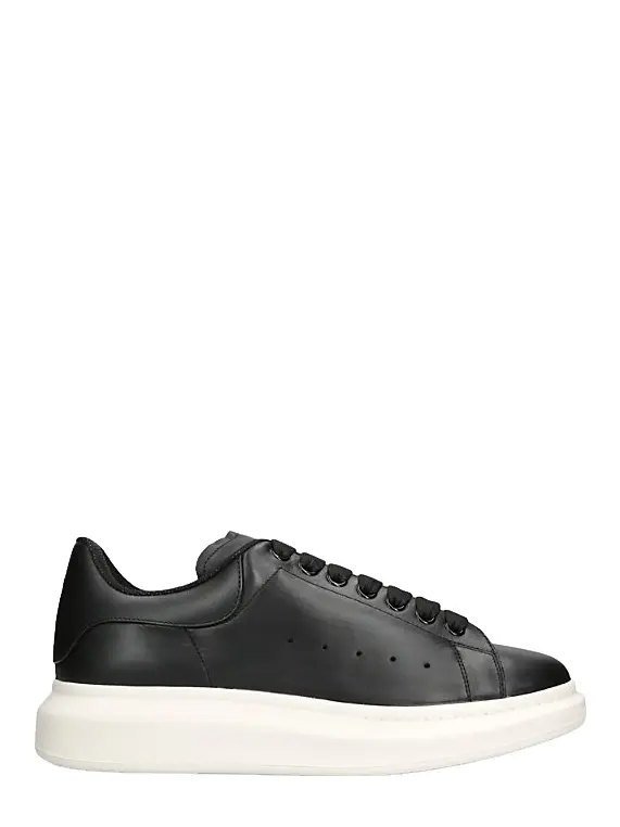 Alexander McQueen Show Platform Leather Low-top Trainers - Black