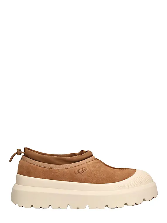 UGG Logo-embossed Tasman Suede Slippers - Beige Comb