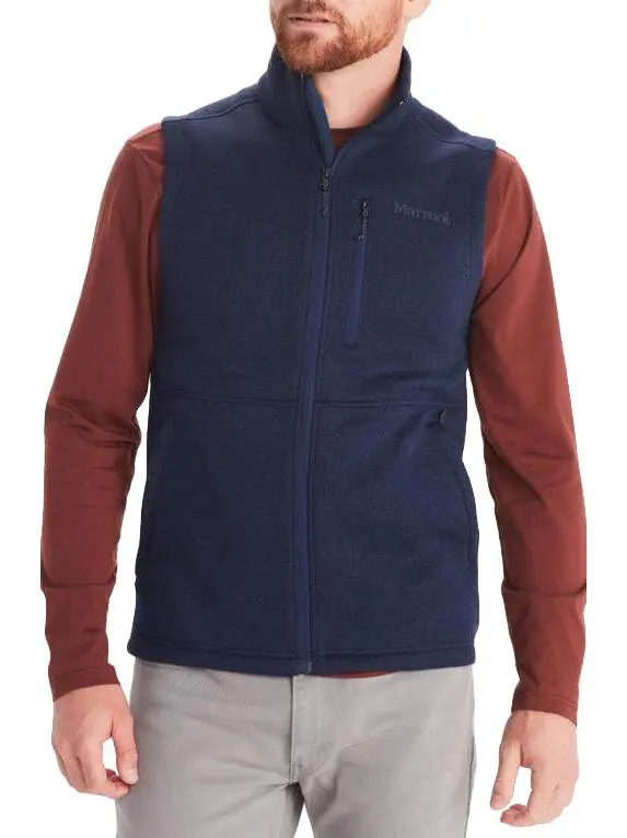 MARMOT Drop Line Fleece Vest - Arctic Navy