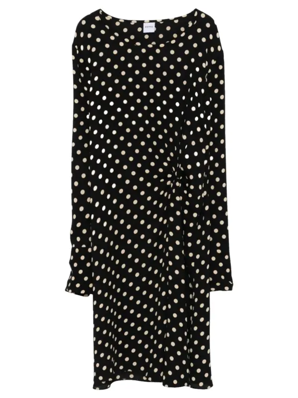 Aspesi Polka-dot Midi Dress - Black