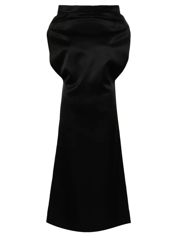 ALAINPAUL Boat-neck Silk Dress - Black