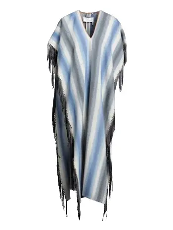 Chloé Cashmere, Silk, And Lambskin Cape - Blue