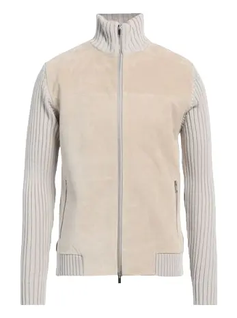DANIELE FIESOLI Knit Leather Cardigan - Beige