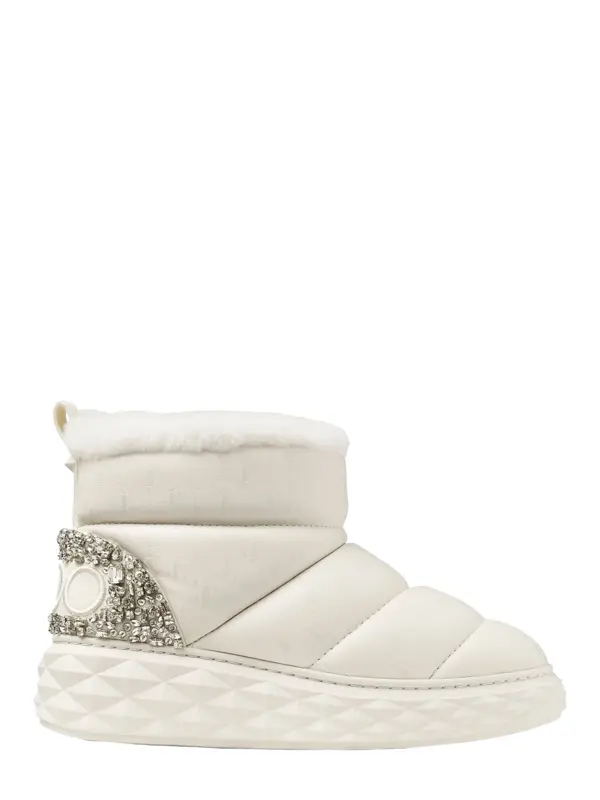 JIMMY CHOO Xan Embellished Boots - White