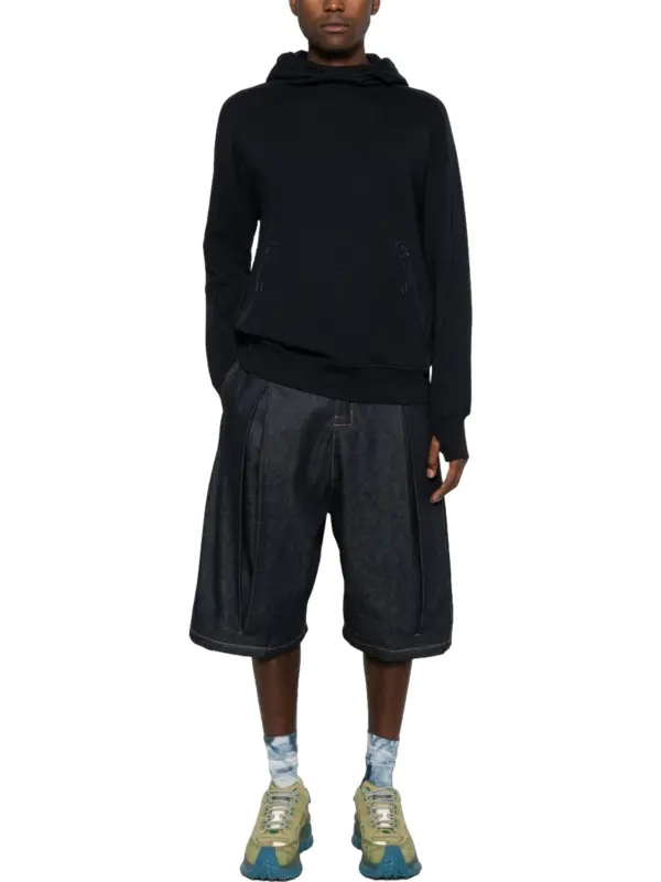 C.P. COMPANY Goggles-detail Hoodie - Blue