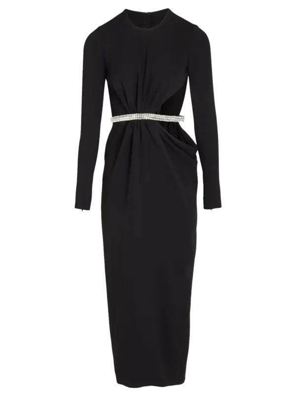 Giambattista Valli Rhinestone-embellished Dress - Black
