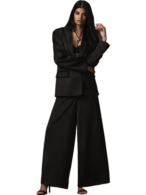 Significant Other Madina Satin Pants - Black