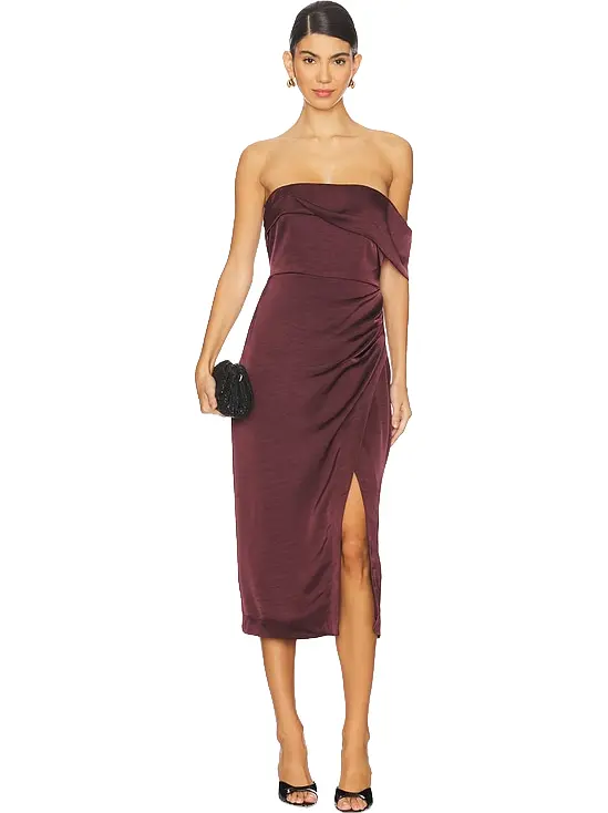 Astr The Label Gwyneria Dress - Eggplant