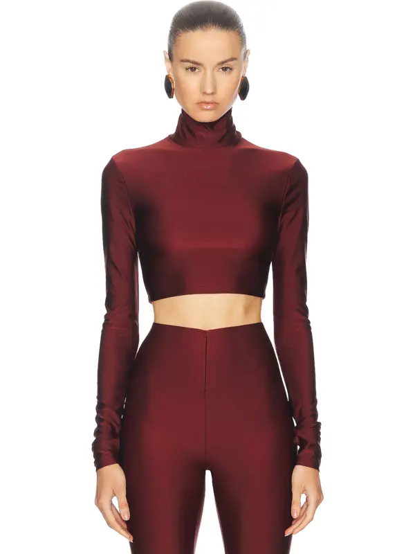 Andamane Orchid Crop Top - Bordeaux