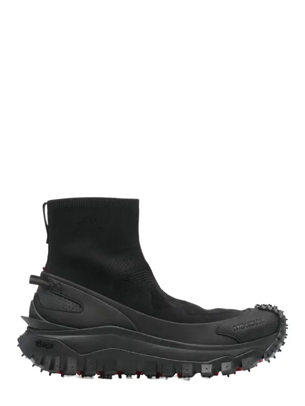 Moncler Trailgrip Knit High-top Sneakers - Black