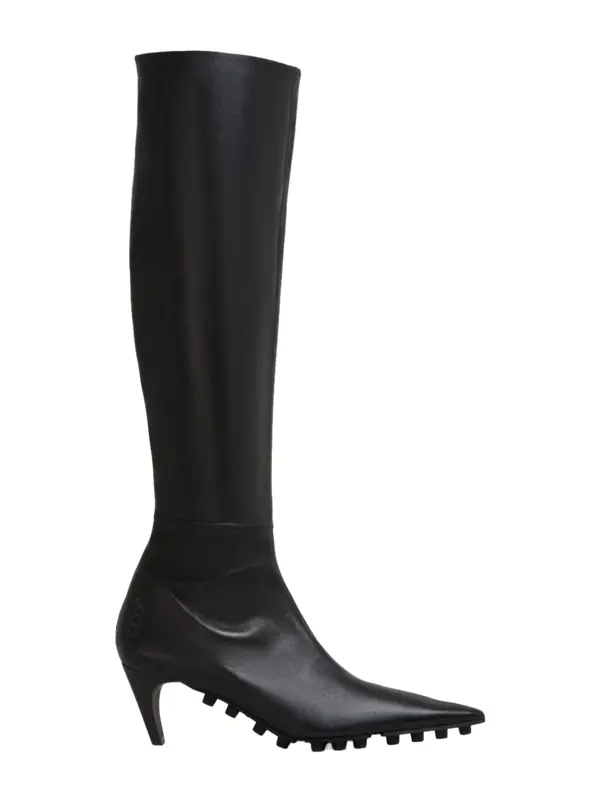 Marni Spike Leather Knee-high Boots - Black