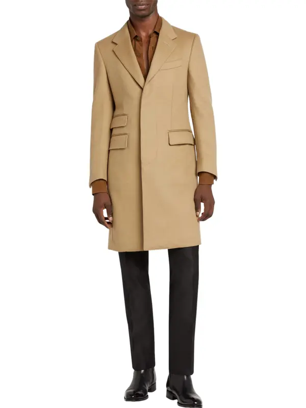TOM FORD Tailored Wool-cashmere Topcoat - Sahara