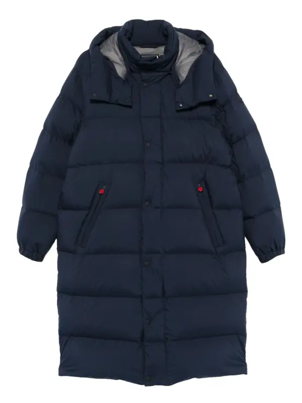 Kiton Hooded Puffer Coat - Blue