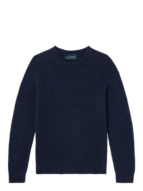 Thom Sweeney Merino Wool-blend Sweater - Blue