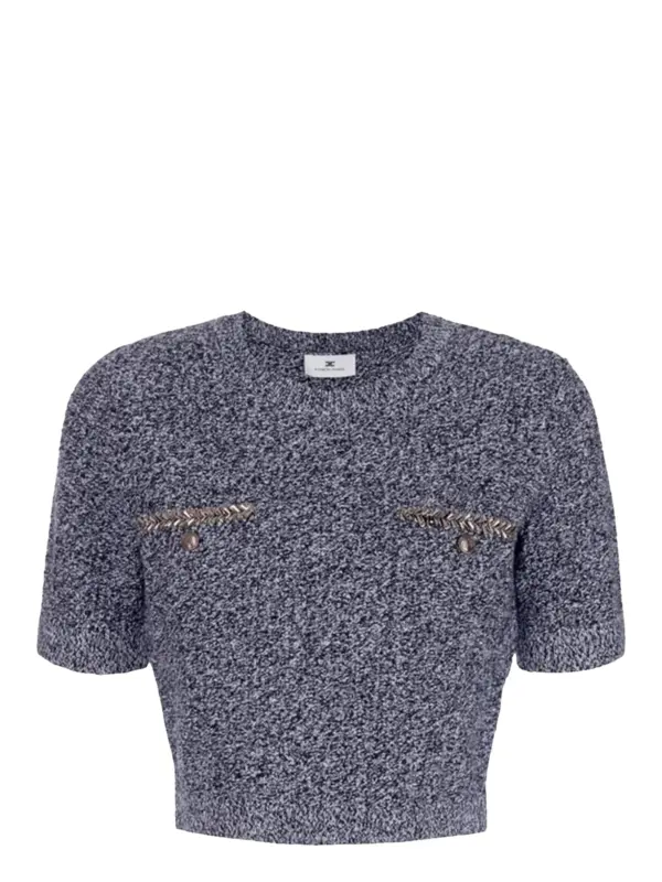 Elisabetta Franchi Chest-pocket Top - Black