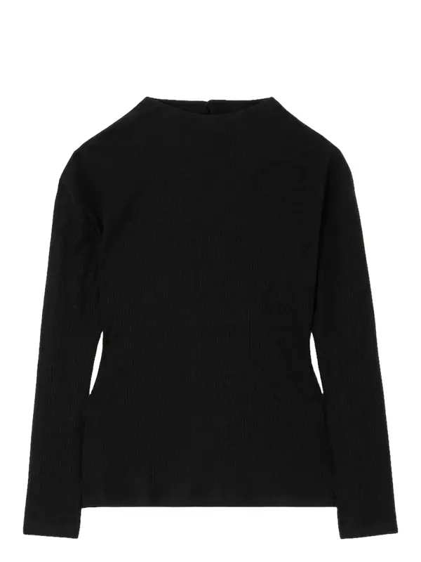 Y/project Ribbed-knit Turtleneck Top - Black
