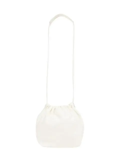 JIL SANDER Croc-effect Leather Bucket Bag - White