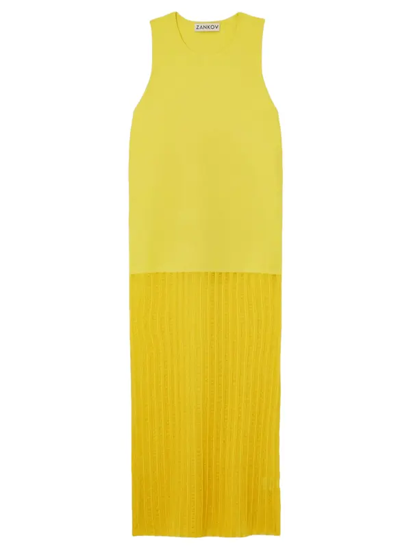 ZANKOV Knitted Midi Dress - Yellow