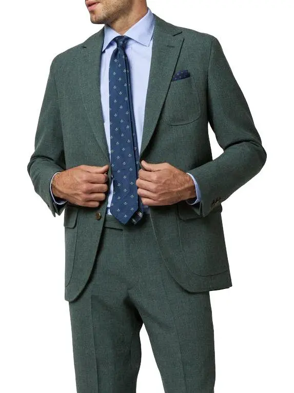 Sid Mashburn Ghost Slim Fit Textured Wool Sport Coat - Meadow Hopsack