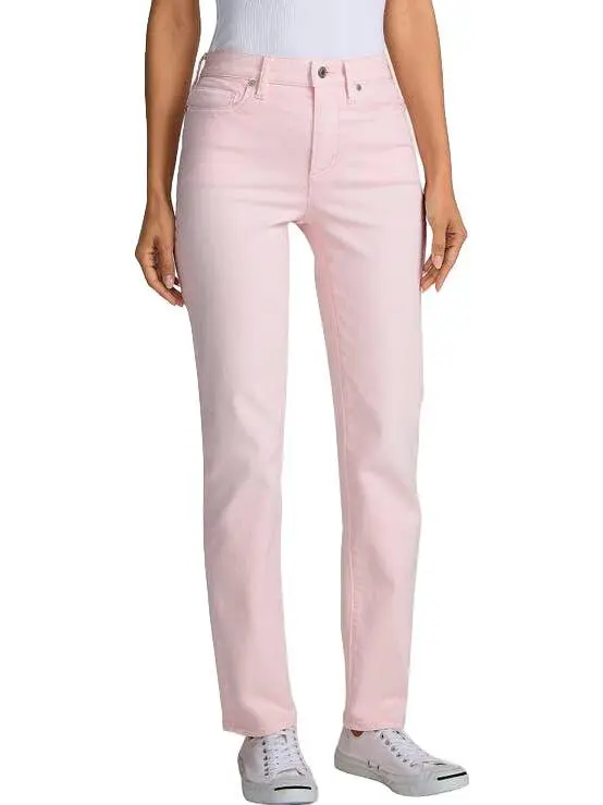LANDS' END Recover High Rise Straight Leg Jeans - Pearl Garment Dye Wash