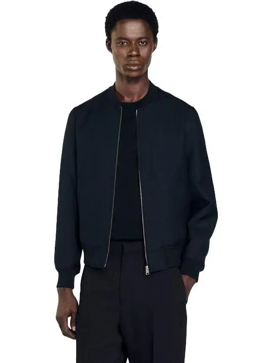 Sandro Zip-up Jacket - Navy Blue