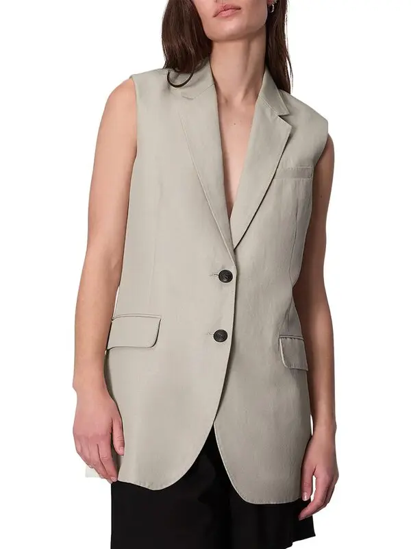 Rag & Bone Odessa Linen Vest - Sand