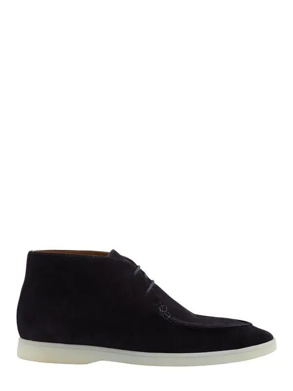 REISS Loftus Suede Chukka Boots - Navy