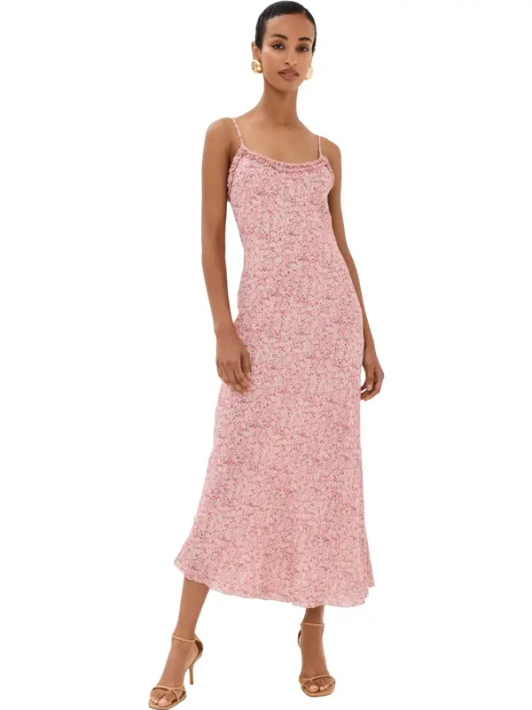 REFORMATION Imara Floral Print Dress - Rosin