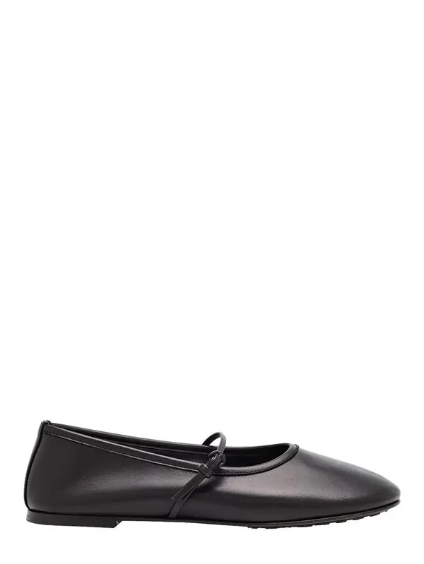 Dear Frances Leather Mary Jane Ballerina Flats - Black