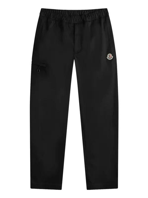 Moncler Gabardine Stretch Drawstring Trousers - Black