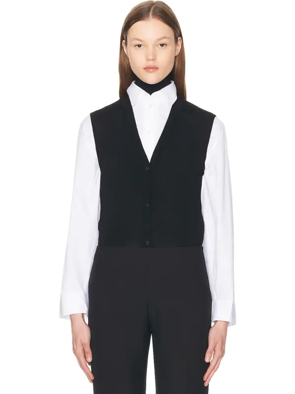 THE ROW Harrell Knit Vest - Black
