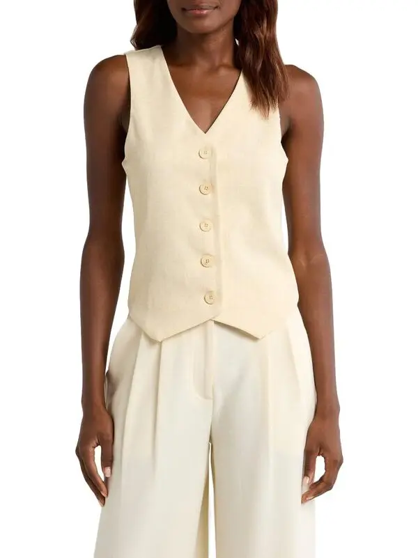 MISTRESS ROCKS Button Vest - Butterscotch