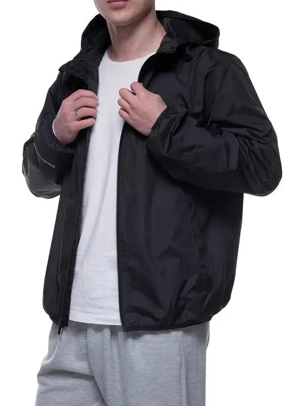 ROKKA&ROLLA Packable Windbreaker - Black