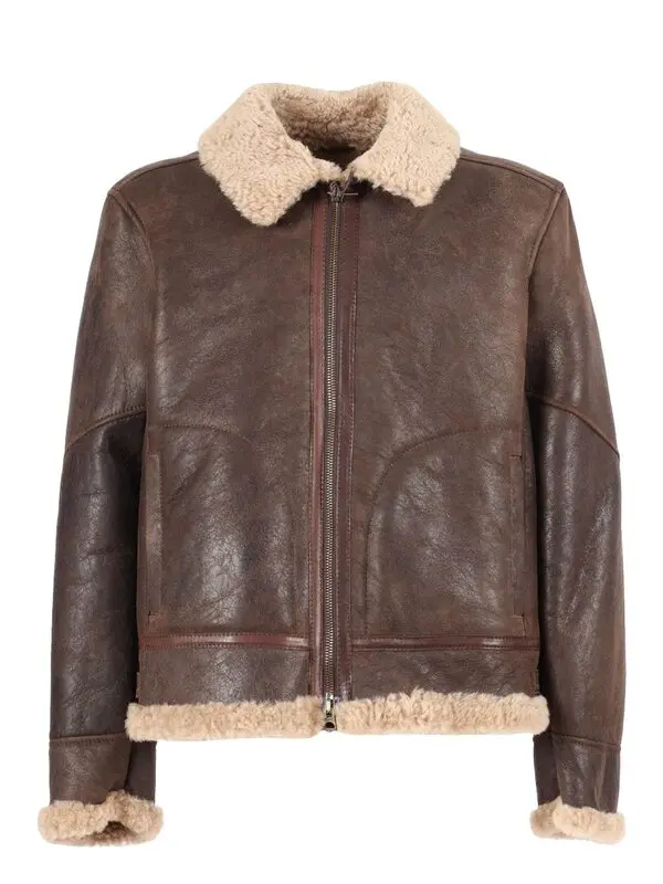 STEWART Sylvester-aviator Shearling - Brown