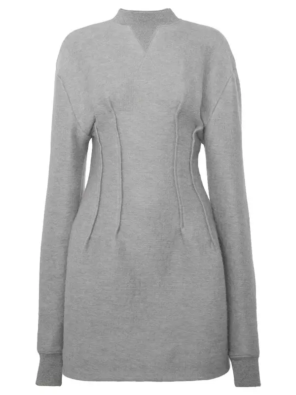 JW Anderson Textured Hourglass Dress - Light Grey