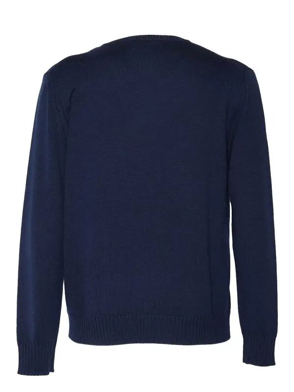 BALLANTYNE Round Neck Pullover - Blue