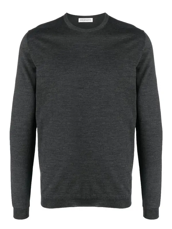 GOES BOTANICAL Fine Knit Merino Wool Sweater - Grey