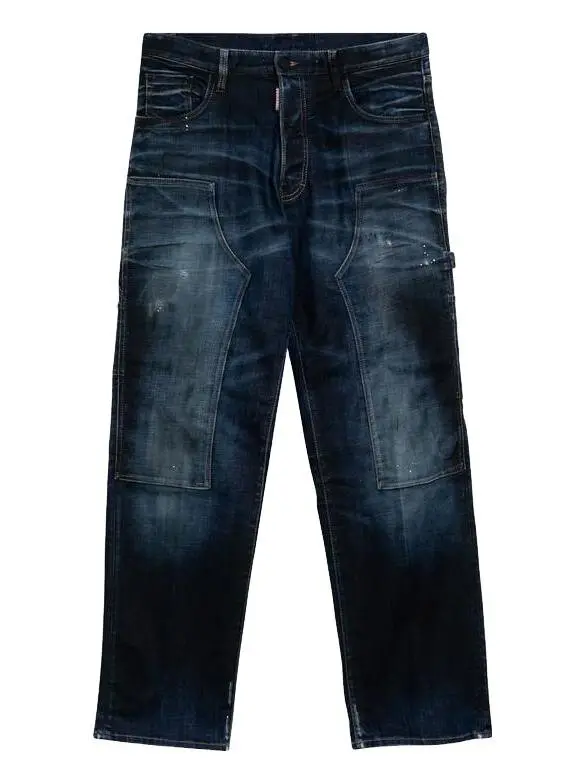 Dsquared2 Washed Denim Jeans - Blue