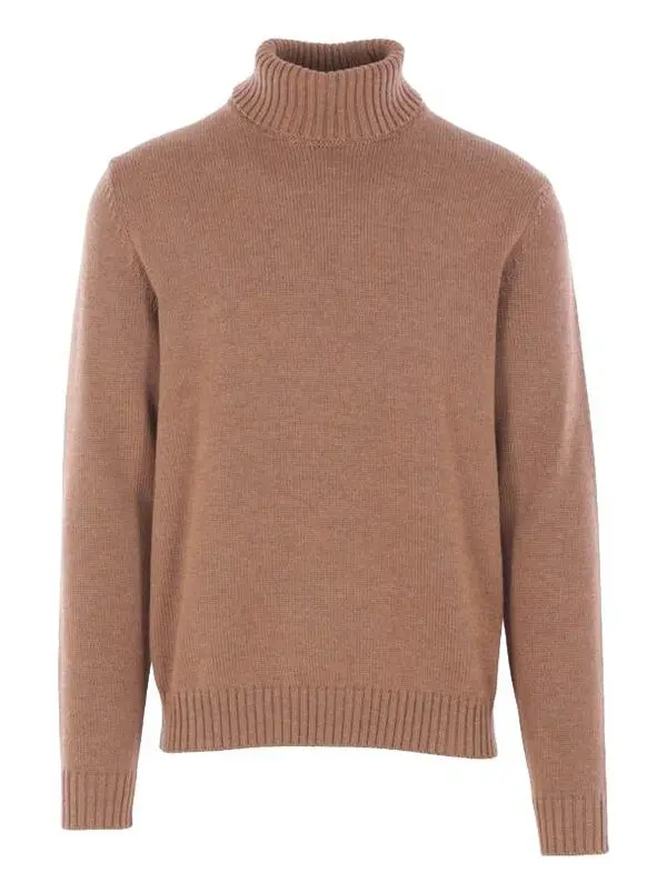ZANONE Turtleneck Knit Sweater - Brown
