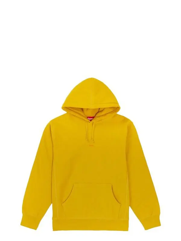 Supreme Micro Logo Hooded Sweatshirt - Mustard