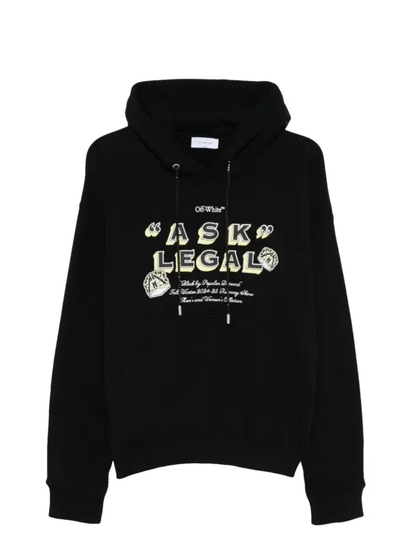 Off-White Hooded Sweatshirt - Black