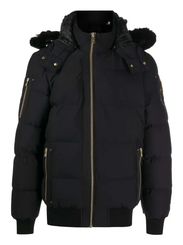 Moose Knuckles Neoshear Stagg Shearling Bomber - Black/black Shearling