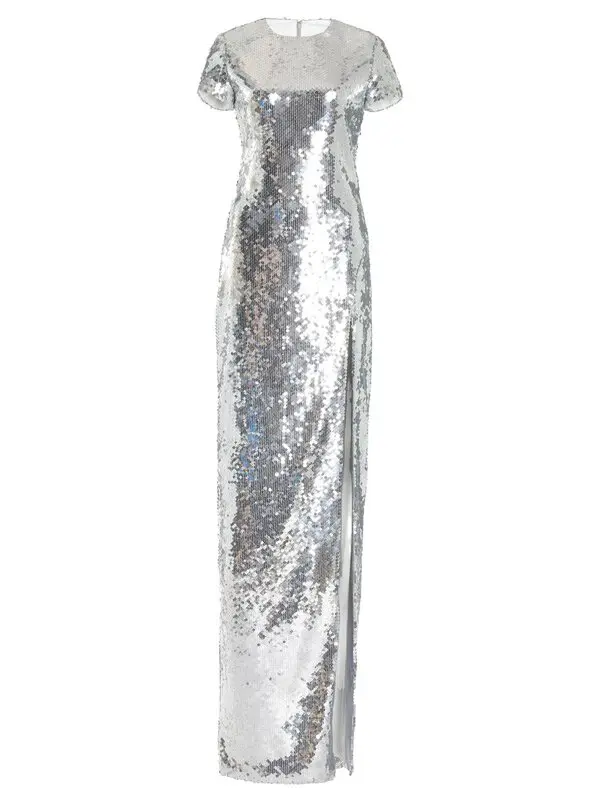 SERGIO HUDSON Sequined Gown - Silver