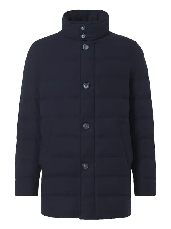 Herno Paneled Cashmere-blend Down Jacket - Blue